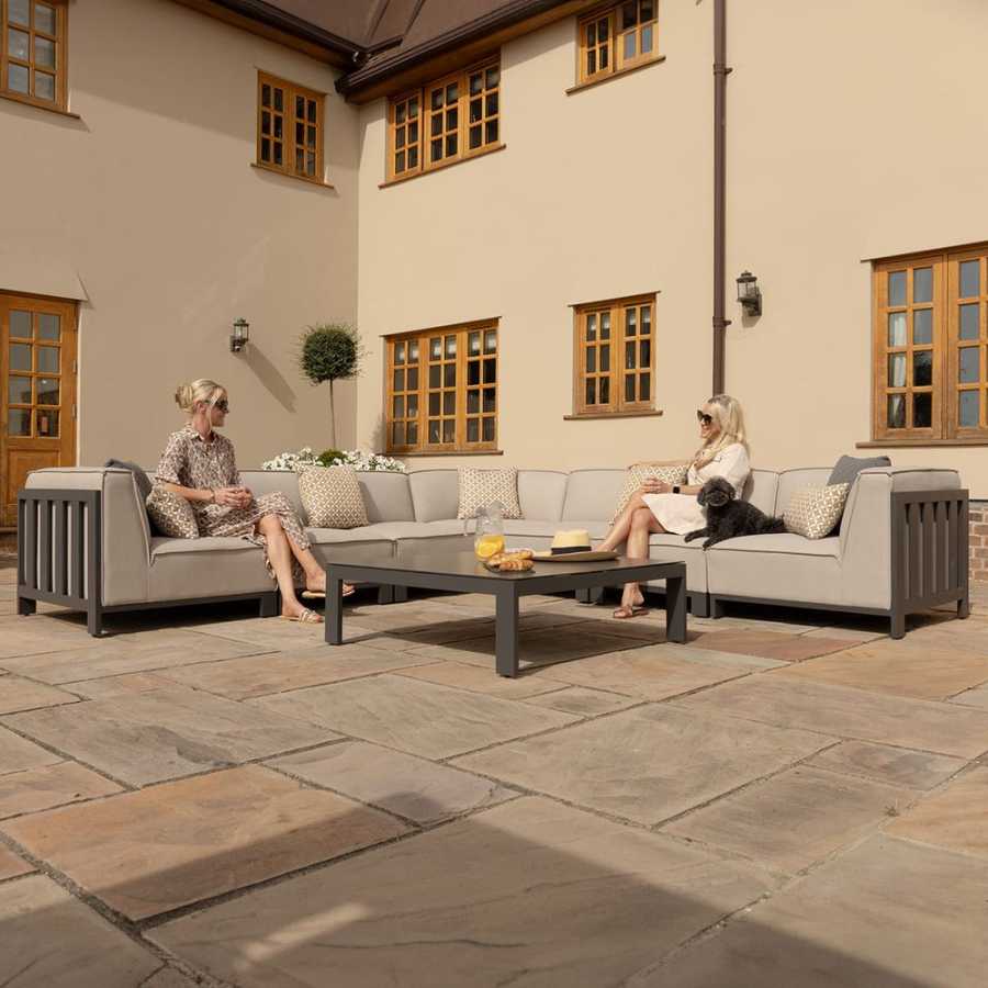 Maze Ibiza 7 Seater Outdoor Corner Sofa Set 7 seat Garden Sofa With Table